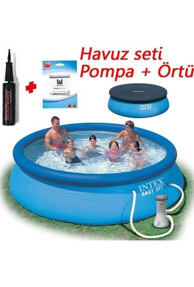 İntex 28130 366X76cm Aile Havuzu 220V Filtreli Pompalı İntex 28130 366X76cm Aile Havuzu 220V Filtreli Pompalı