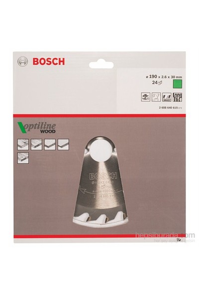 Bosch - Optiline Serisi Ahşap İçin Daire Testere Bıçağı - 190 X 30 X 2,6 Mm, 24 Diş Bosch - Optiline Serisi Ahşap İçin Daire Testere Bıçağı - 190 X 30 X 2,6 Mm, 24 Diş