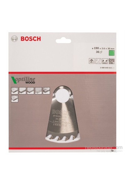 Bosch - Optiline Serisi Ahşap İçin Daire Testere Bıçağı - 190 X 30 X 2,6 Mm, 36 Diş Bosch - Optiline Serisi Ahşap İçin Daire Testere Bıçağı - 190 X 30 X 2,6 Mm, 36 Diş
