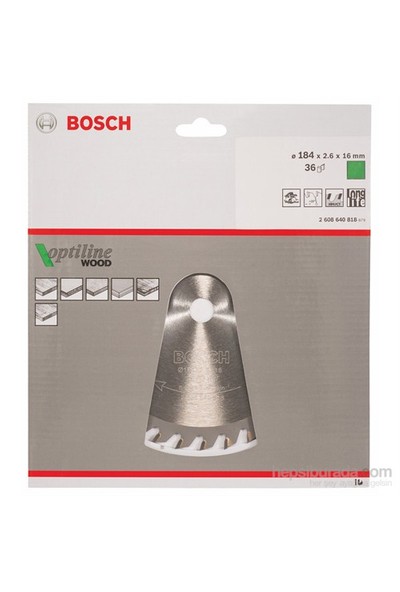 Bosch - Optiline Serisi Ahşap İçin Daire Testere Bıçağı - 184 X 16 X 2,6 Mm, 36 Diş Bosch - Optiline Serisi Ahşap İçin Daire Testere Bıçağı - 184 X 16 X 2,6 Mm, 36 Diş
