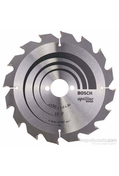 Bosch - Optiline Serisi Ahşap İçin Daire Testere Bıçağı - 190 X 30 X 2,0 Mm, 16 Diş Bosch - Optiline Serisi Ahşap İçin Daire Testere Bıçağı - 190 X 30 X 2,0 Mm, 16 Diş