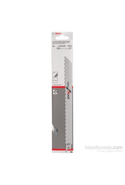 Bosch - Basic Serisi Ahşap İçin Tilki Kuyruğu Bıçağı S 1111 K - 5'Li Paket Bosch - Basic Serisi Ahşap İçin Tilki Kuyruğu Bıçağı S 1111 K - 5'Li Paket