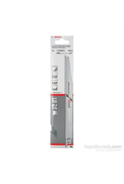 Bosch - Progressor Serisi Ahşap İçin Tilki Kuyruğu Bıçağı S 2345 X - 5'Li Paket Bosch - Progressor Serisi Ahşap İçin Tilki Kuyruğu Bıçağı S 2345 X - 5'Li Paket