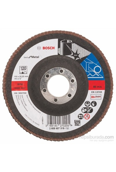 Bosch - Flap Zımpara Diski - 115 Mm, 22,23 Mm, 120 Kum