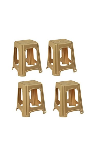 Vural Star Plastik Kalın Destekli Tabure Takım-4 Adet Vural Star Plastik Kalın Destekli Tabure Takım-4 Adet