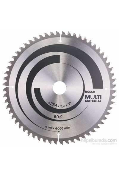 Bosch - Çoklu Malzeme İçin Daire Testere Bıçağı - 254 X 30 X 3,2 Mm, 60 Diş