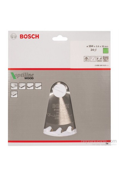 Bosch - Optiline Serisi Ahşap İçin Daire Testere Bıçağı - 184 X 30 X 2,6 Mm, 24 Diş Bosch - Optiline Serisi Ahşap İçin Daire Testere Bıçağı - 184 X 30 X 2,6 Mm, 24 Diş