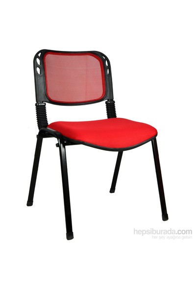 2016R0545 - Bürocci Fileli Form Sandalye - Kırmızı