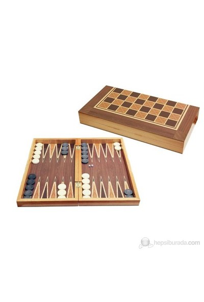 Star Masif Ceviz Kaplama Tavla (Büyük Boy)