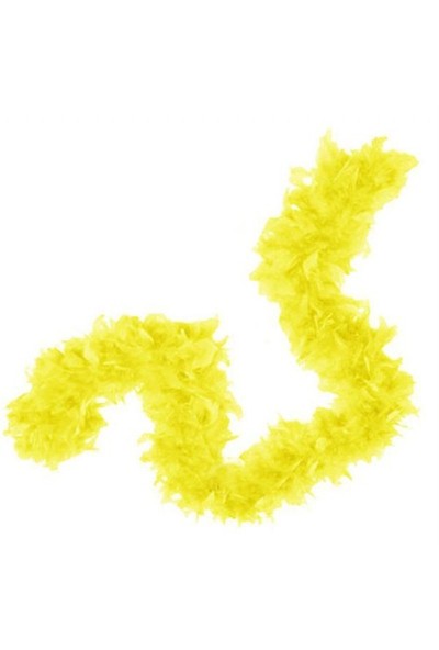 Pandoli 6 Cm Sarı Renk Tüylü Otriş Kalın Boa 2 Metre Pandoli 6 Cm Sarı Renk Tüylü Otriş Kalın Boa 2 Metre