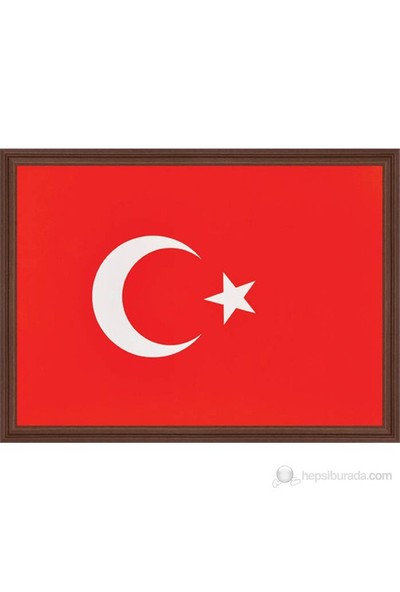 Panda 407 35X50 Türk Bayrağı (Mdf Çerçeve)