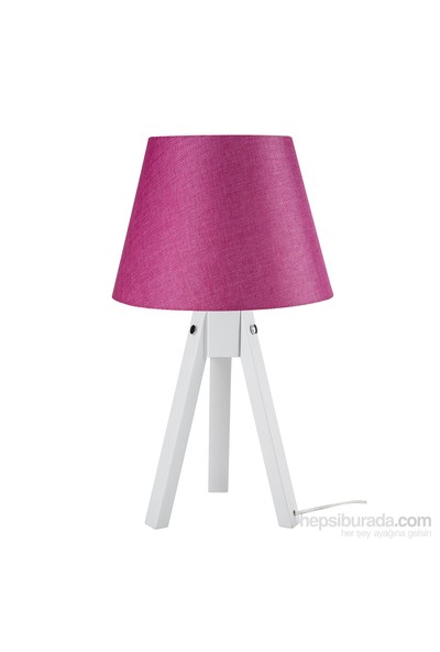 Modelight Trıpod Abajur Beyaz Ayak / Pembe Şapka
