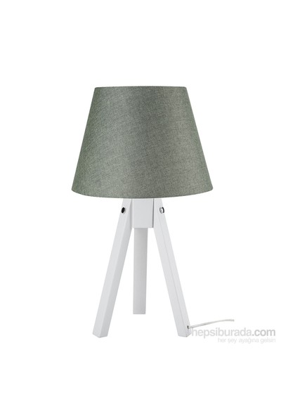 Modelight Trıpod Abajur Beyaz Ayak / Yeşil Şapka