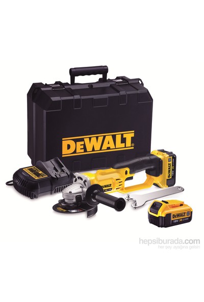 Dewalt DCG412M2-QW Şarjlı Avuç Taşlama 18V/4.0 Ah Li-Ion Çift Akü