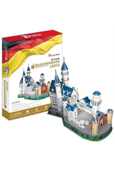 Cubic Fun Puzzle Neuschwanstein Kalesi (3 Boyutlu) Cubic Fun Puzzle Neuschwanstein Kalesi (3 Boyutlu)
