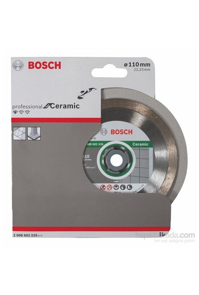Bosch - Standard Seri Seramik İçin Elmas Kesme Diski - 110 X 22,23 X 1,6 X 7,5 Mm Bosch - Standard Seri Seramik İçin Elmas Kesme Diski - 110 X 22,23 X 1,6 X 7,5 Mm