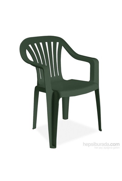 Papatya Tropik Koltuk Plastik Koyu yeşil