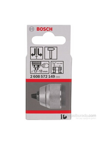 Bosch - Anahtarsız Uç Takma Mandreni, Kromlanmış - 1,5 – 13 Mm, 1/2 Bosch - Anahtarsız Uç Takma Mandreni, Kromlanmış - 1,5 – 13 Mm, 1/2