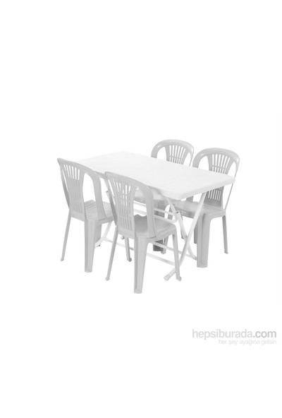 Muhtelif Vural Plastik Masa Sandalye Takımı -Masa+4 Sandalye Muhtelif Vural Plastik Masa Sandalye Takımı -Masa+4 Sandalye