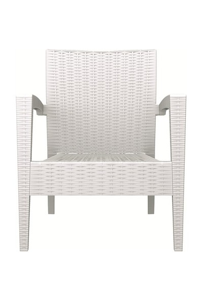 Siesta Rattan/ Miami Tekli Koltuk - Beyaz Siesta Rattan/ Miami Tekli Koltuk - Beyaz