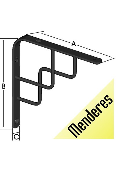 Er-Mo Dekoratif Rafaltı Menderes 25Cm*25Cm Gümüş (2'li Paket)