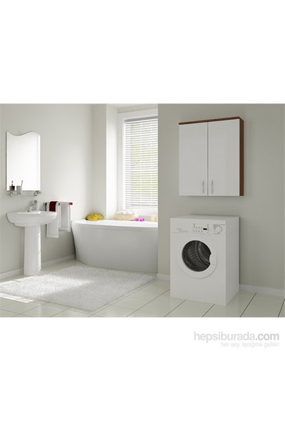 Bestline Mine Çamaşır Makinası Üst Dolabı Ceviz