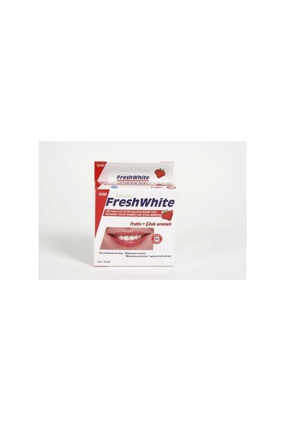 Fresh White Diş Parlatıcı Ve Beyazlatıcı Bakım Tozu 50G - Çilek Aromalı Fresh White Diş Parlatıcı Ve Beyazlatıcı Bakım Tozu 50G - Çilek Aromalı