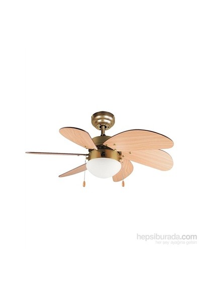 Raks Pf-32 Dekoratif Tavan Vantilatör 6 Kanatlı - Açık Kahverengi Raks Pf-32 Dekoratif Tavan Vantilatör 6 Kanatlı - Açık Kahverengi