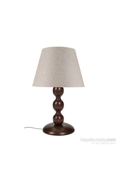 Modelight Küçük Boncuk Abajur Kahve Ayak/Kum Beji Şapka Modelight Küçük Boncuk Abajur Kahve Ayak/Kum Beji Şapka