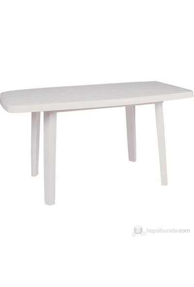 Siesta 187 80X140 Cm Oval Masa Dört Ayaklı Beyaz