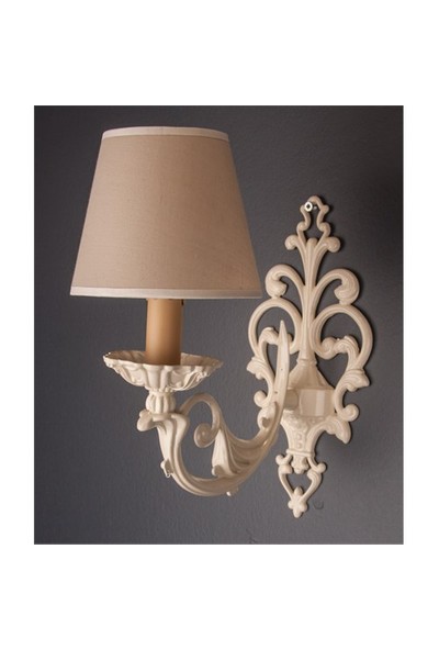 Fivorno Vikolo Serisi Kahverengi Kumaş Krem Vintage Ayak Aplik