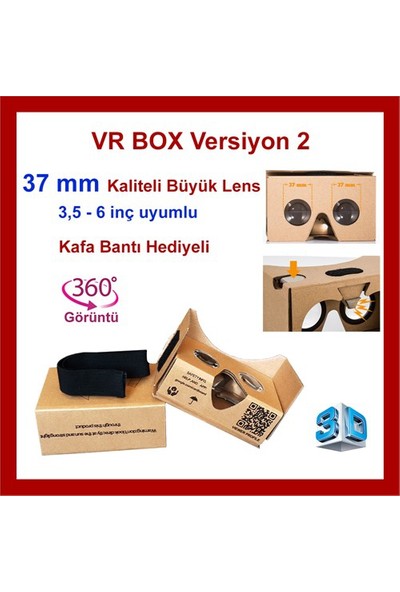 BLUECAT Google Cardboard V2 Vr Virtual Reality Sanal Gerçeklik Gözlüğü 3D 360 BLUECAT Google Cardboard V2 Vr Virtual Reality Sanal Gerçeklik Gözlüğü 3D 360