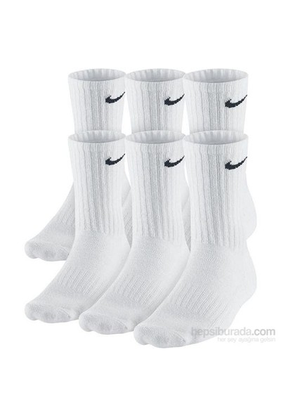 Nike Sx4465-101 6 Lı Çorap Seti Beyaz