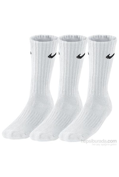 Nike Sx4508-101 Beyaz 3Lü Çorap Seti