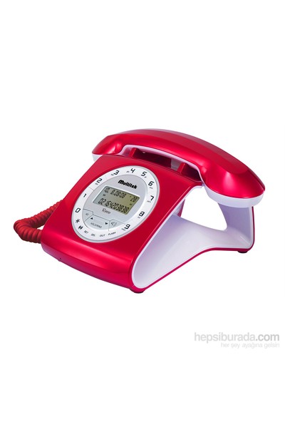 Multitek RETRO CID Masa Telefonu - Kırmızı Multitek RETRO CID Masa Telefonu - Kırmızı