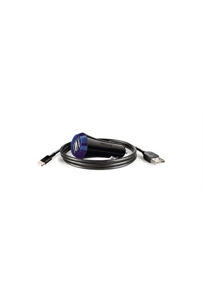 Philips DLP2257V/10 iPhone Uyumlu/iPad MFI Ultra Hızlı İkili Araç Şarj Cihazı (Lightning Kablo Hediye) Philips DLP2257V/10 iPhone Uyumlu/iPad MFI Ultra Hızlı İkili Araç Şarj Cihazı (Lightning Kablo Hediye)