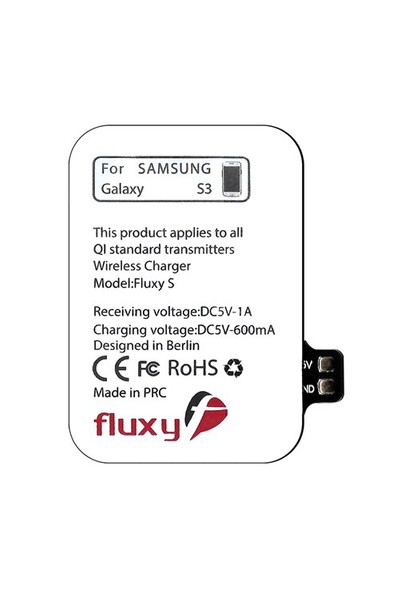 Fluxy S3-Samsung Galaxy S3 için Kablosuz Şarj Aparatı