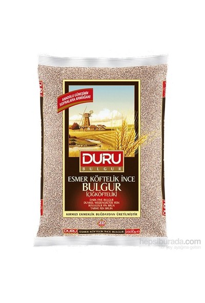 Duru Esmer Çiğ Köftelik Bulgur 1 kg Duru Esmer Çiğ Köftelik Bulgur 1 kg