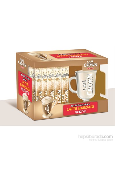 Ülker Cafe Crown Latte Bardak Hediyeli 16x17 gr Ülker Cafe Crown Latte Bardak Hediyeli 16x17 gr
