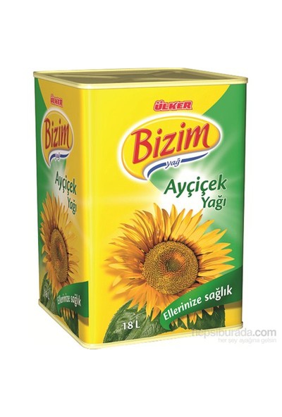 Ülker Ayçiçek Yağı 18 Lt (1 adet ) kk