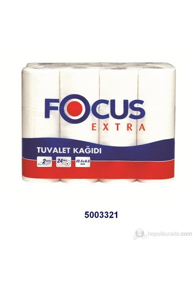 Focus Extra Tuvalet Kağıdı - Çift Katlı - 24 'lü x 3 Paket Focus Extra Tuvalet Kağıdı - Çift Katlı - 24 'lü x 3 Paket