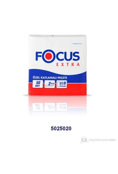 Focus Extra Plus 1/8 Ozel Katlama Peçete (33 x 33 cm) - 50 'li x 24 Paket