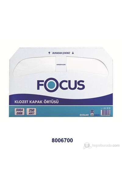Focus Klozet Kapak Örtüsü - 250 'li Yaprak 1 Adet
