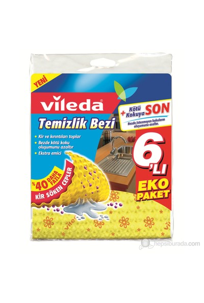 Vileda Temizlik Bezi 6lı Eko Paketi