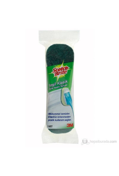 Scotch Brite Pratik Yedek Sünger Yeşil Klasik 2 'li Scotch Brite Pratik Yedek Sünger Yeşil Klasik 2 'li