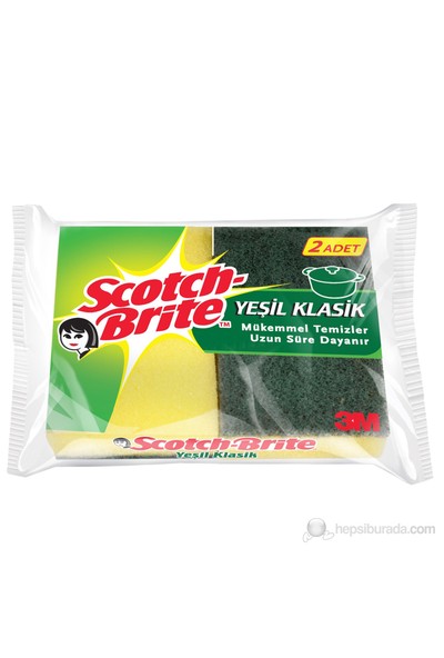 Scotch Brite Yeşil Klasik Sünger 2 'li Scotch Brite Yeşil Klasik Sünger 2 'li