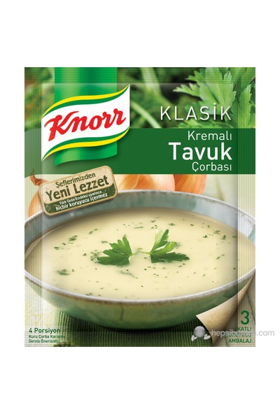 Knorr Klasik Çorba Serisi Kremalı Tavuk Çorbası 12'li Paket