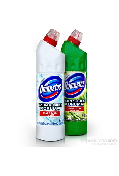 Domestos Konsantre Çamaşır Suyu Dağ Esintisi 810 gr + Kar Beyazı 810 gr Set kk Domestos Konsantre Çamaşır Suyu Dağ Esintisi 810 gr + Kar Beyazı 810 gr Set kk