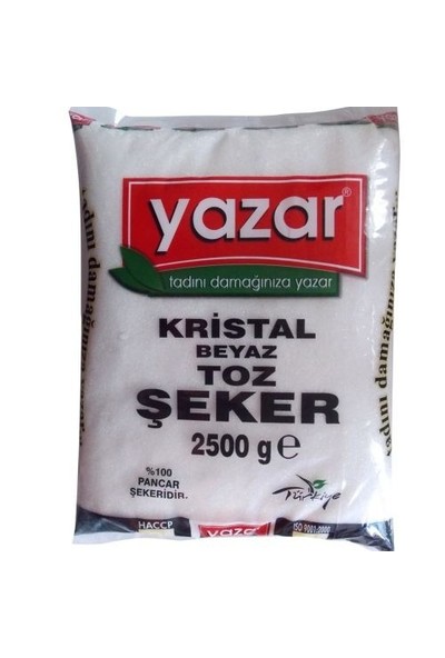 Yazar Toz Şeker 2.5 Kg