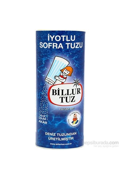 Billur 125 Gr Tuz Tuzluklu Iyotlu Billur 125 Gr Tuz Tuzluklu Iyotlu